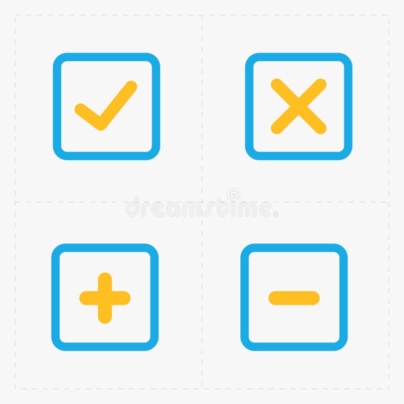 Vector Colorful Confirm Icons Set Stock Vector - Illustration of answer ...