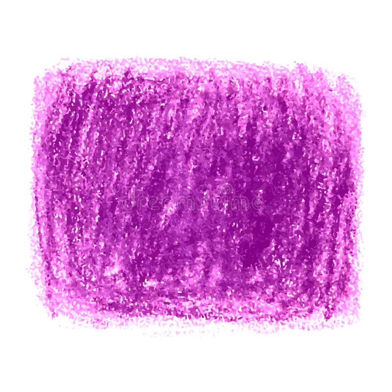 Purple Crayon Scribble Texture Stain Isolated on White Background Stock ...