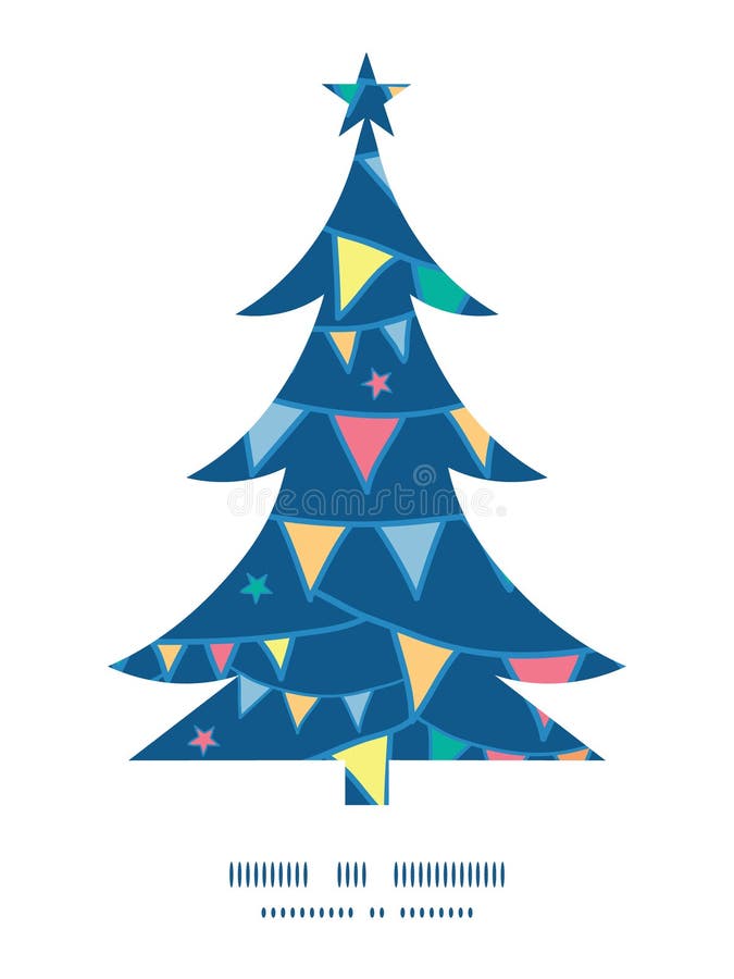 Vector Colorful Doodle Bunting Flags Christmas Stock Vector ...