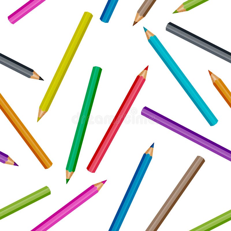 Colored Mess Pattern Pencils Vector Stock Illustrations – 8 Colored ...