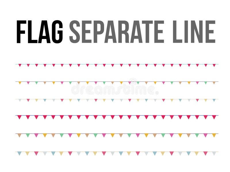 Vector Colorful Flag Separate Line Design Layout Component Stock Vector ...