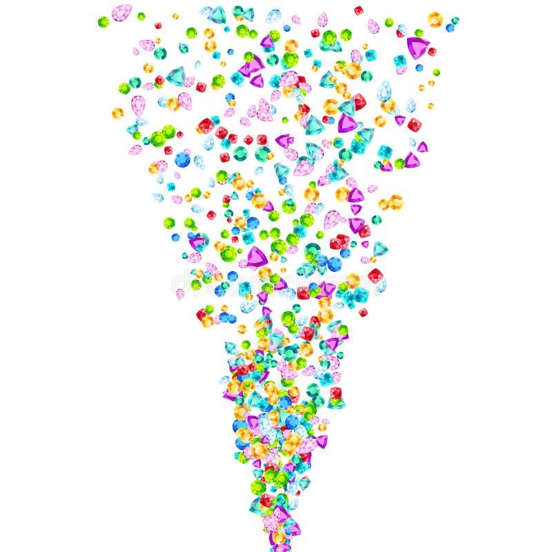 Vector Colorful Gem Stones Background Element in Flat Style Stock ...