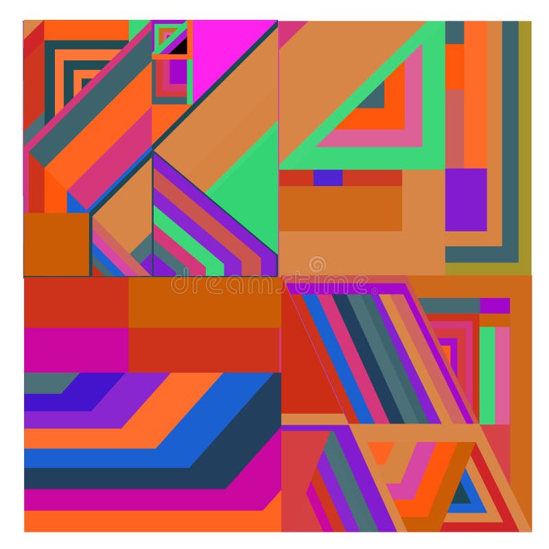 Vector Colorful Geometric and Curve Background Pattern for Feed Stock ...