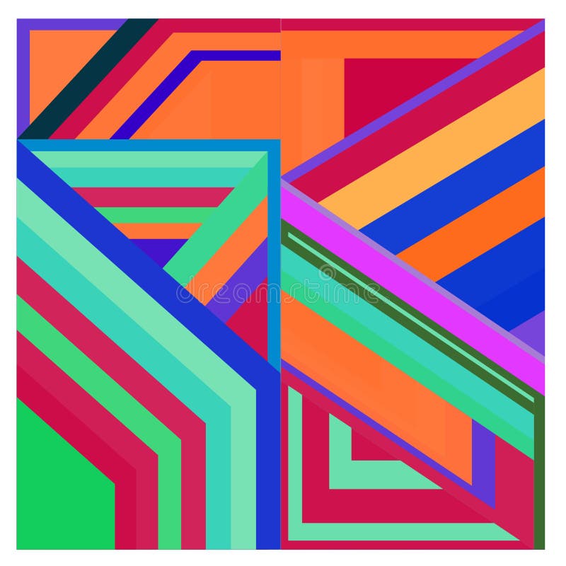 Vector Colorful Geometric and Curve Background Pattern for Feed Stock ...