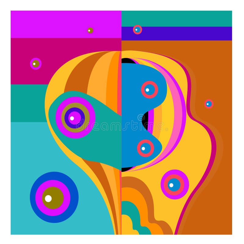 Vector Colorful Geometric and Curve Background Pattern for Feed Stock ...