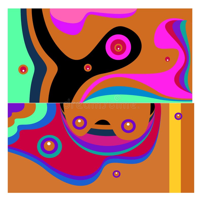 Vector Colorful Geometric and Curve Background Pattern for Feed Stock ...