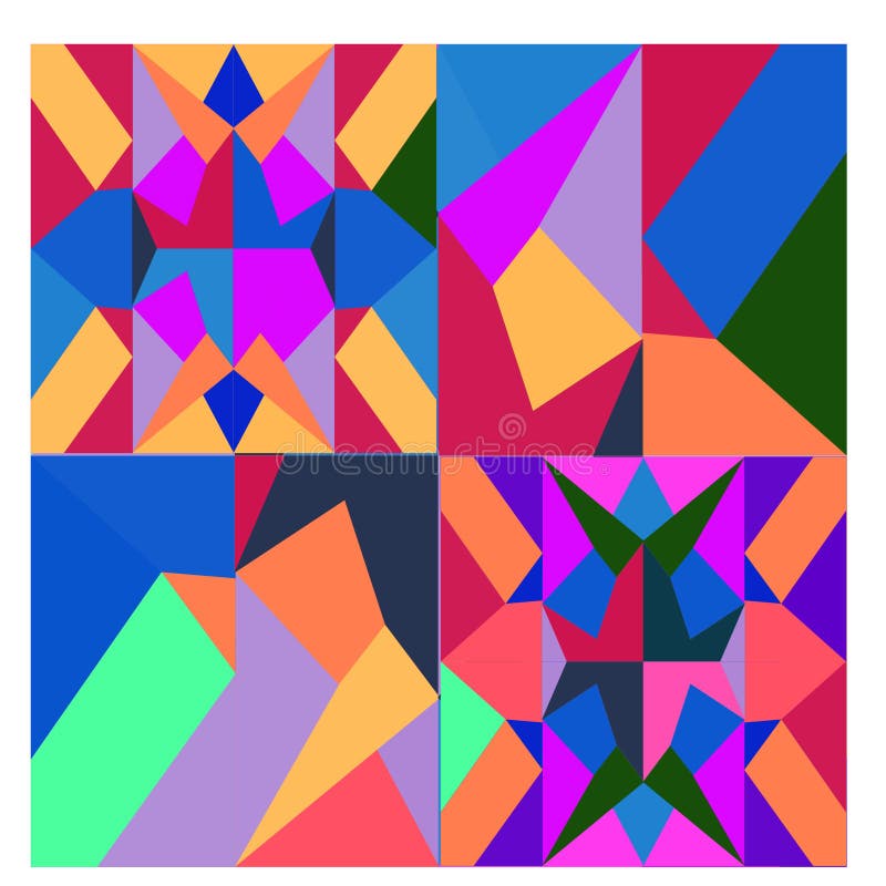 Vector Colorful Geometric and Curve Background Pattern for Feed Stock ...