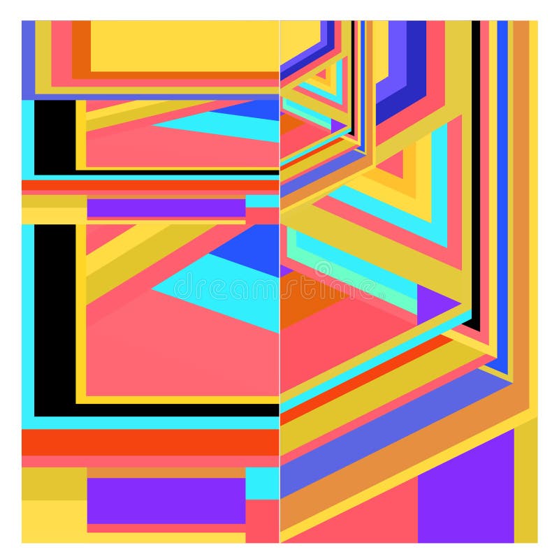 Vector Colorful Geometric and Curve Background Pattern for Feed Stock ...