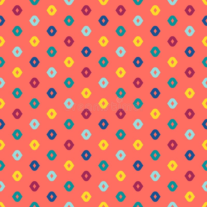 Vector Colorful Geometric Seamless Pattern. Simple Dotted Minimalist ...