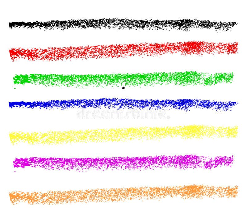 Vector Colorful Horizontal Line Crayon for Element Design Stock ...