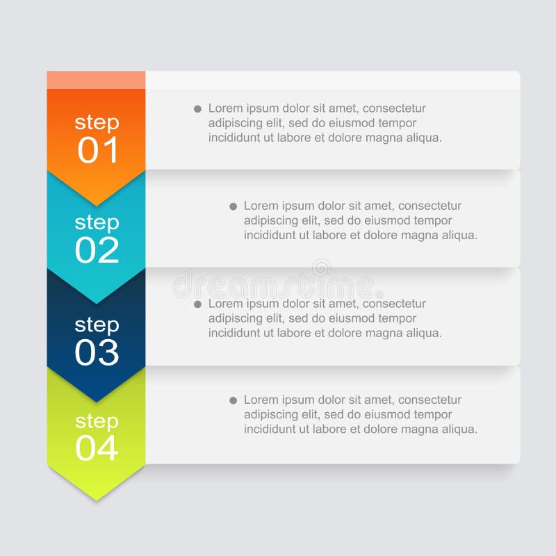 Arrow Process Steps Chart. Business Startup Step Arrows, Work Flow ...