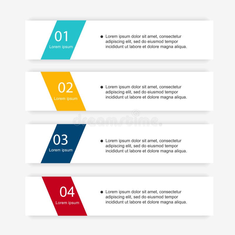 Creative Paper Colorful Numbered Ribbons Infographic. Stock Vector ... Creative Paper Colorful Numbered Ribbons Infographic. Stock Vector ...