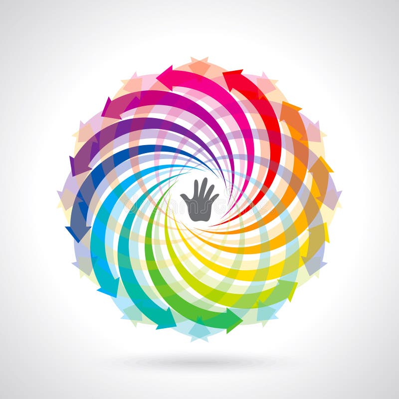 Vector Colorful Life Cycle Icon Stock Vector - Illustration of flow ...