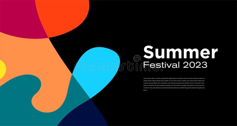 Vector Colorful Liquid Abstract Background for Summer Festival 2023 ...