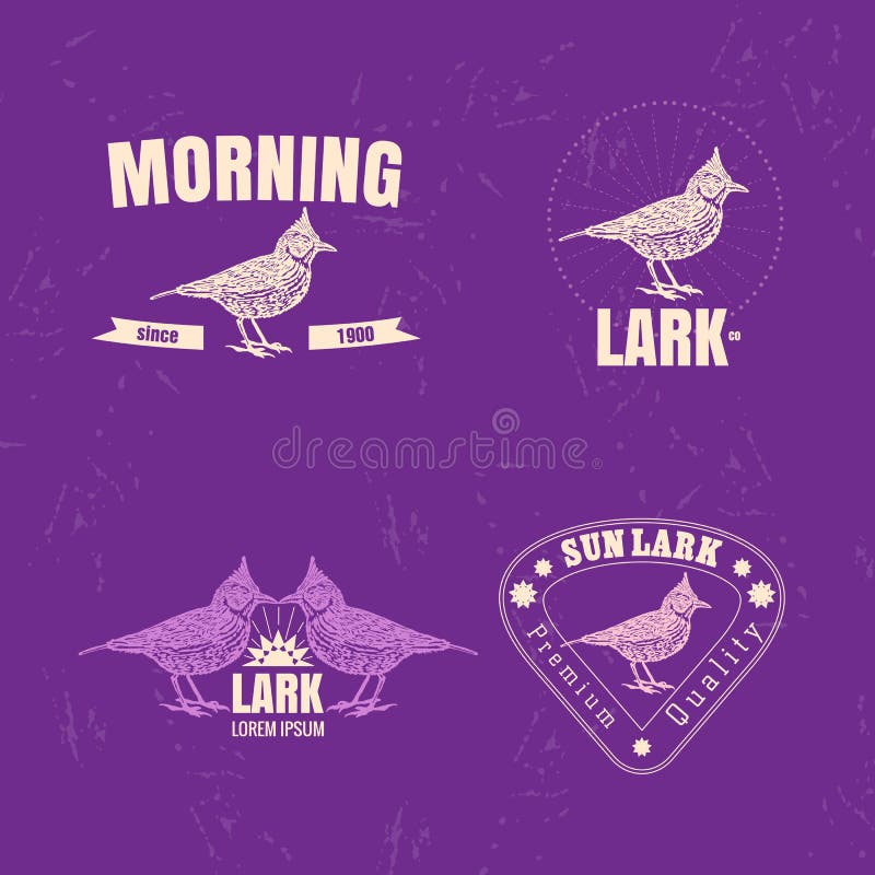 Lark Bird Design Vector Illustration, Creative Lark Bird Logo Design ...