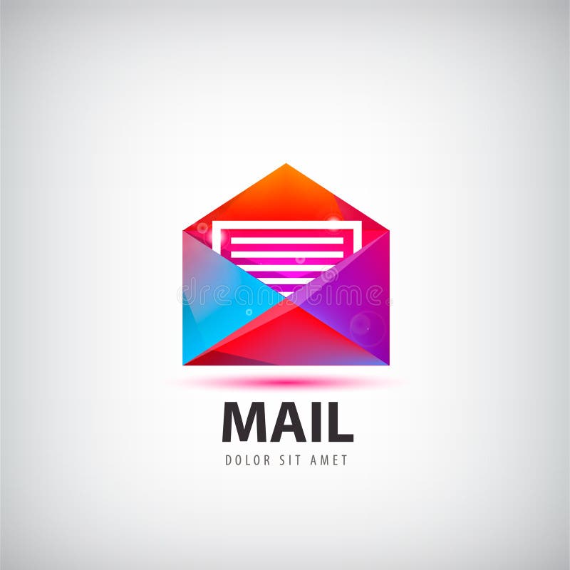 Colorful mail icons stock vector. Illustration of cipher - 2104766