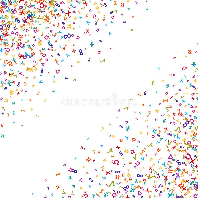 Vector Colorful Mathematics Background Element in Flat Style Stock ...