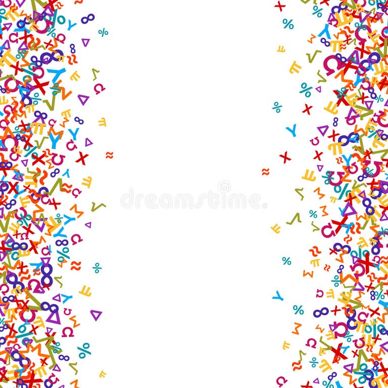 Vector Colorful Mathematics Background Element in Flat Style Stock ...