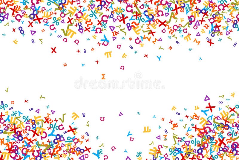 Vector Colorful Mathematics Background Element In Flat Style Stock ...