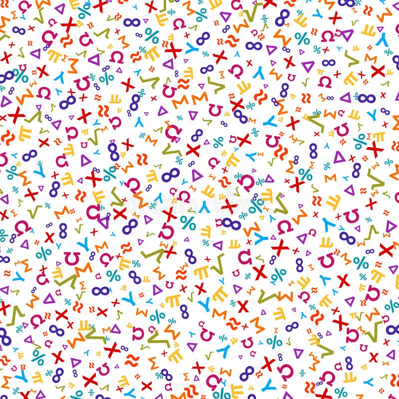 Vector Colorful Mathematics Background Element in Flat Style Stock ...