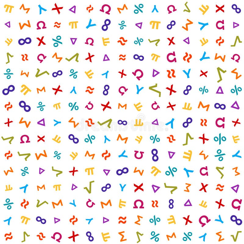 Vector Colorful Mathematics Background Element in Flat Style Stock ...