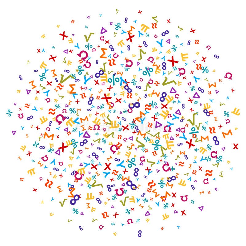 Vector Colorful Mathematics Background Element in Flat Style Stock ...