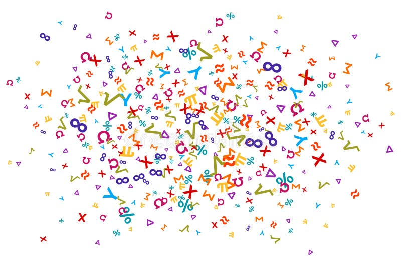 Vector Colorful Mathematics Background Element in Flat Style Stock ...