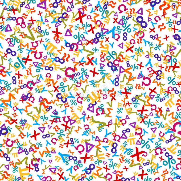 Vector Colorful Mathematics Background Element in Flat Style Stock ...