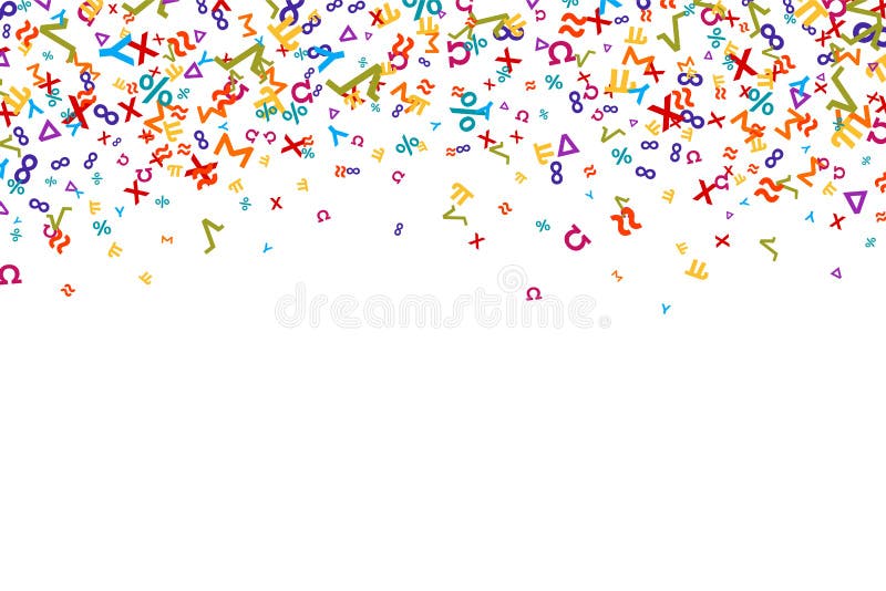 Vector Colorful Mathematics Background Element In Flat Style Stock ...