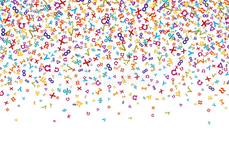 Vector Colorful Mathematics Background Element in Flat Style Stock ...