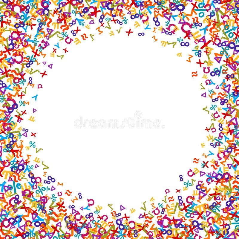 Vector Colorful Mathematics Background Element in Flat Style Stock ...