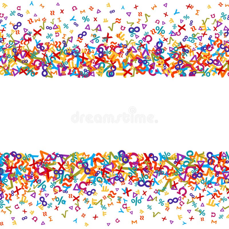 Vector Colorful Mathematics Background Element in Flat Style Stock ...