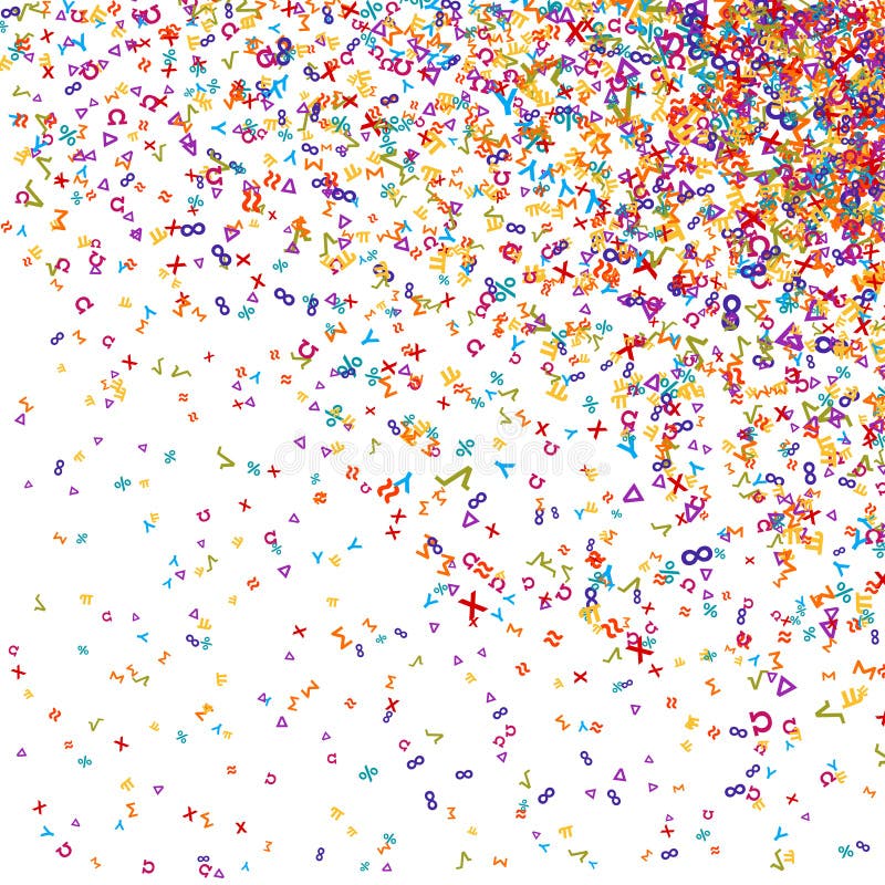 Vector Colorful Mathematics Background Element in Flat Style Stock ...