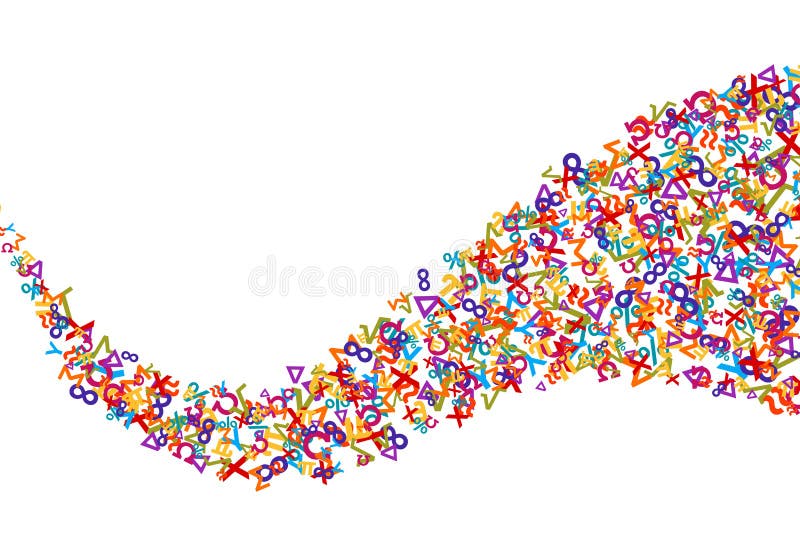 Vector Colorful Mathematics Background Element in Flat Style Stock ...