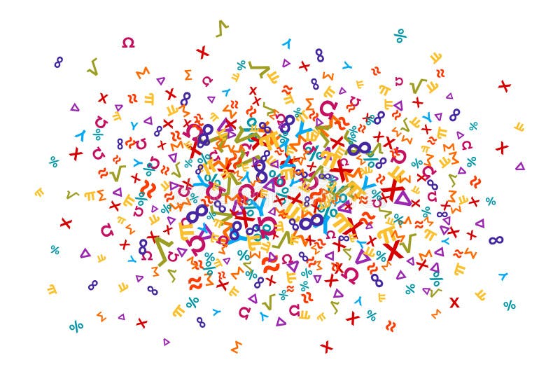 Vector Colorful Mathematics Background Element in Flat Style Stock ...