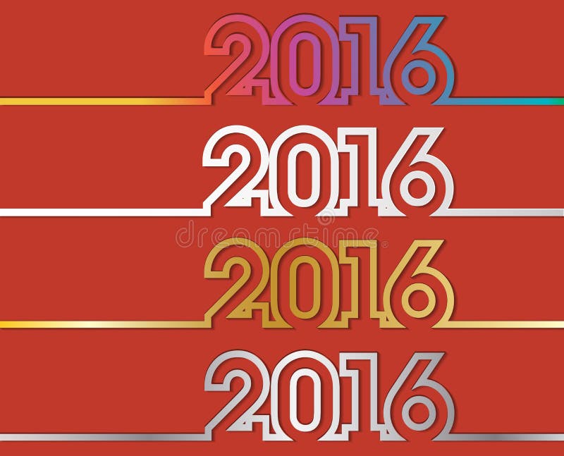 Vector Colorful New Year 2016 Stock Vector - Illustration of creative ...