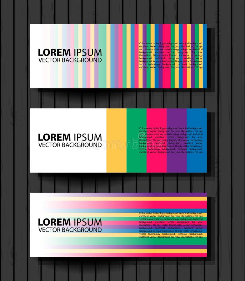 Vector Colorful Progress Banners Collection Stock Vector - Illustration ...