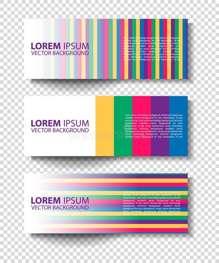 Vector Colorful Progress Banners Collection Stock Vector - Illustration ...