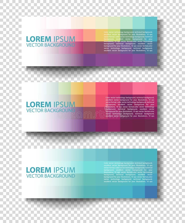 Vector Colorful Progress Banners Collection Stock Vector - Illustration ...