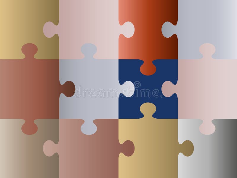 Vector Colorful Puzzle Lettering - Made from Puzzle Pieces. Many ...