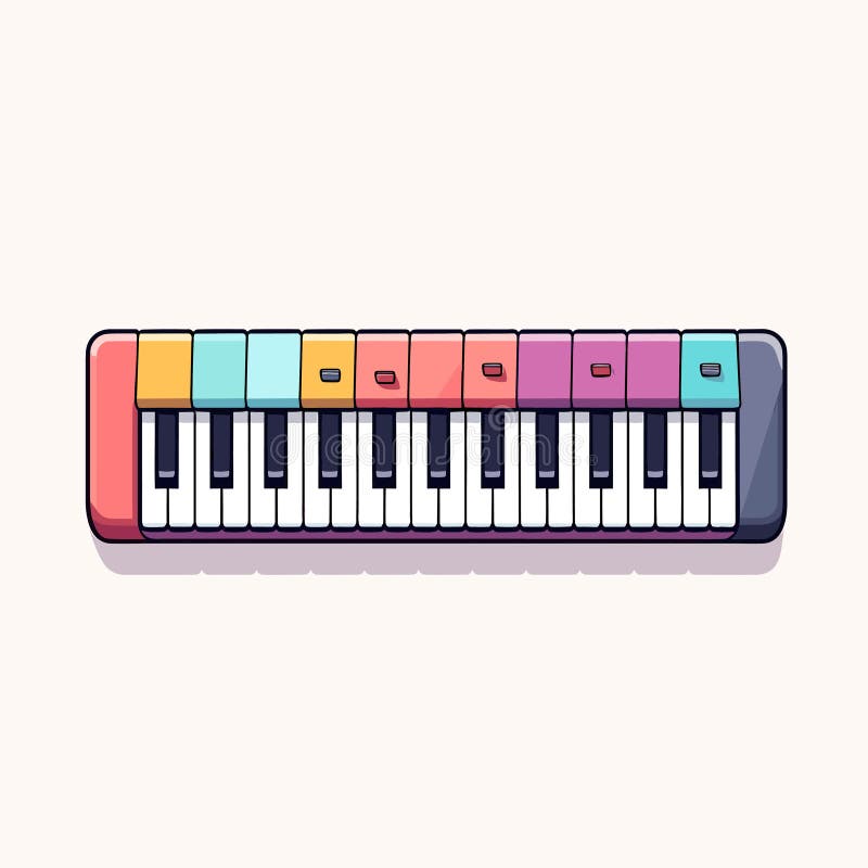 Vector of a Colorful Rainbow Keyboard with Vibrant Colors Stock Vector ...