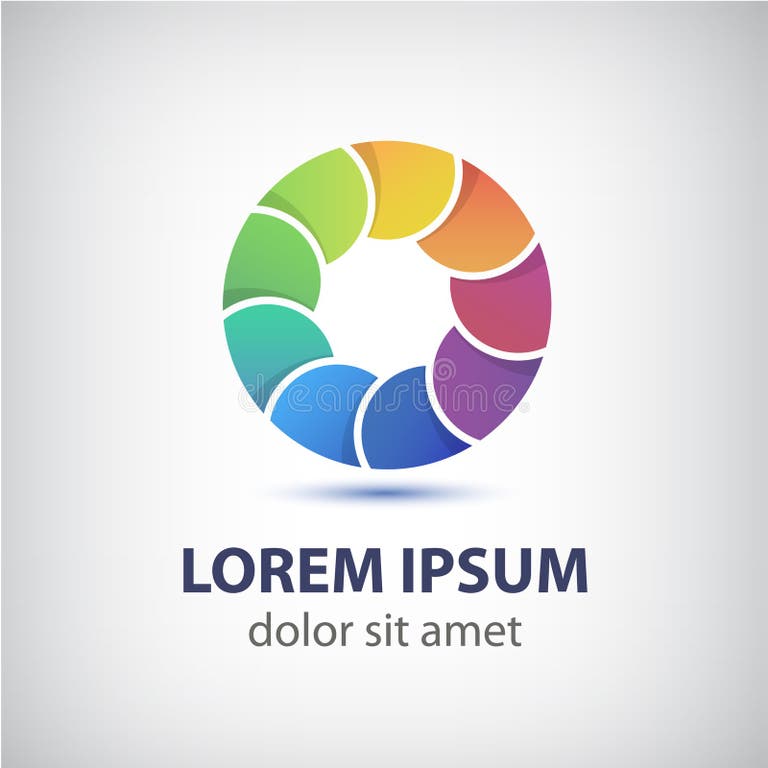 Vector Colorful Rainbow Loop Circle Icon Stock Vector - Illustration of ...