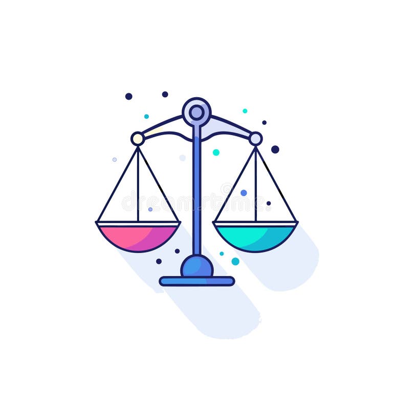 Vector of a Colorful Scale with Two Distinct Colors on Top Stock Vector ...