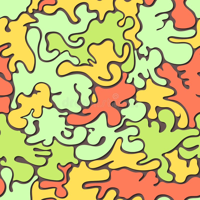 Seamless Pattern with Smooth Geometric Shapes Stock Vector ...