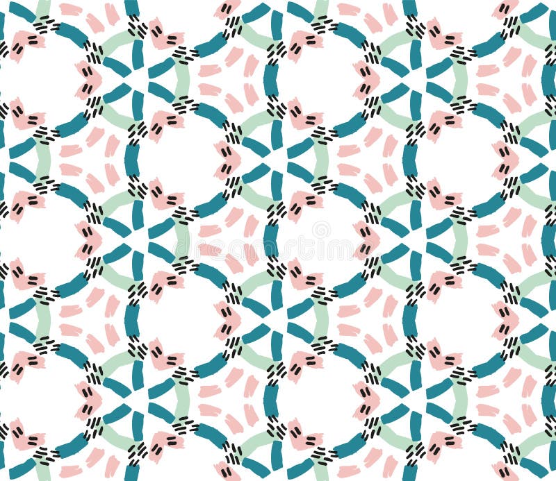 Vector Colorful Seamless Pattern In Boho Style Stock Vector