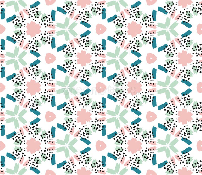 Vector Colorful Seamless Pattern in Boho Style Stock Vector ...
