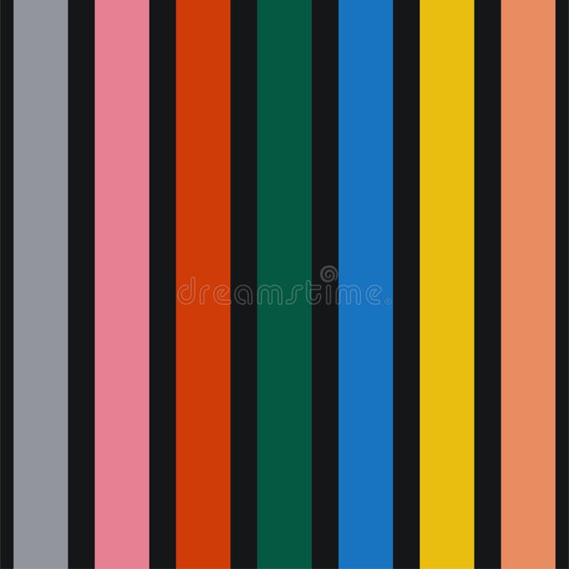 Vector Colorful Seamless Striped Pattern - Geometric Design. Vibrant ...