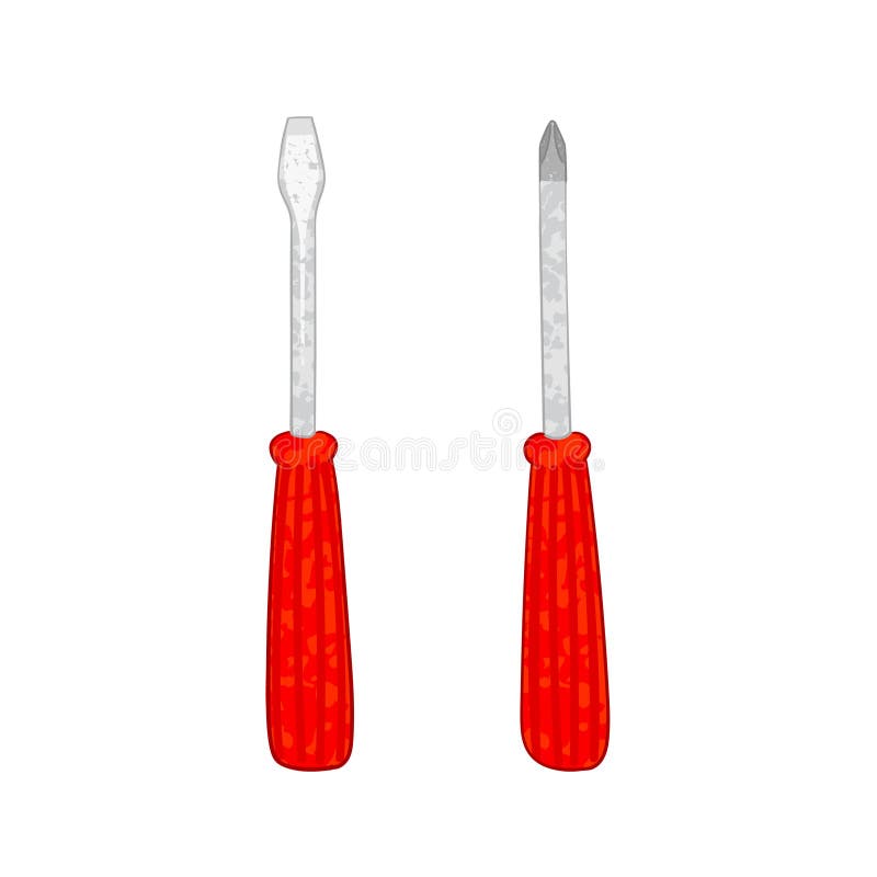 Different Screwdrivers Illustration Set Stock Vector - Illustration of ...