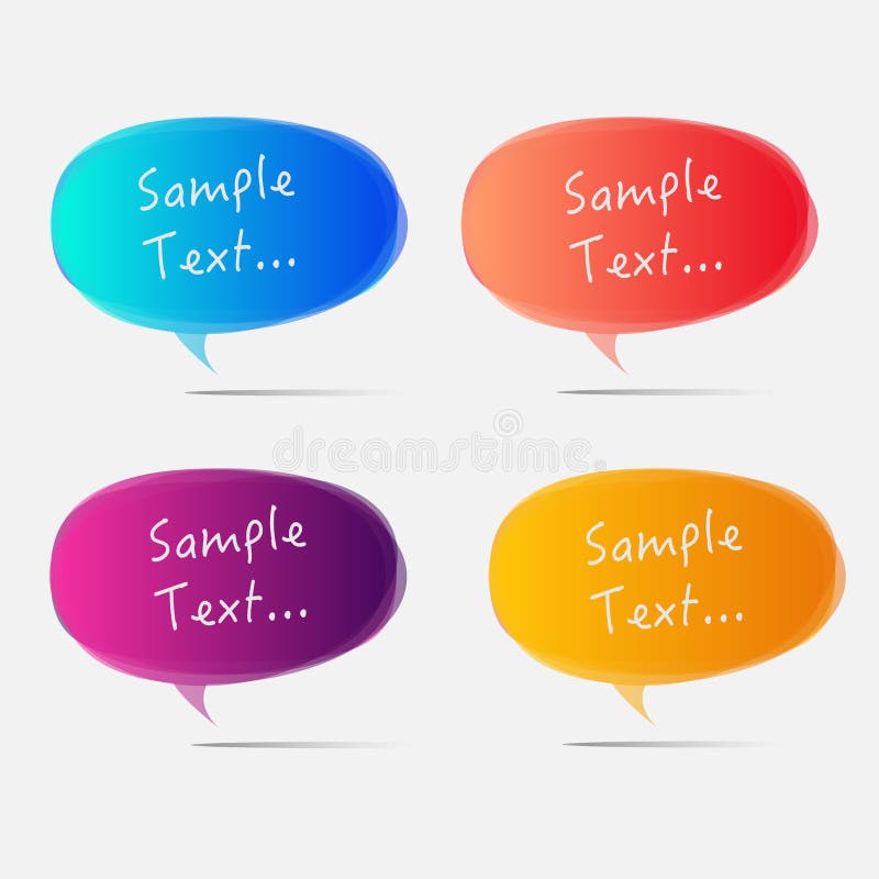 Vector Colorful Speech Bubble. Stock Vector - Illustration of ...