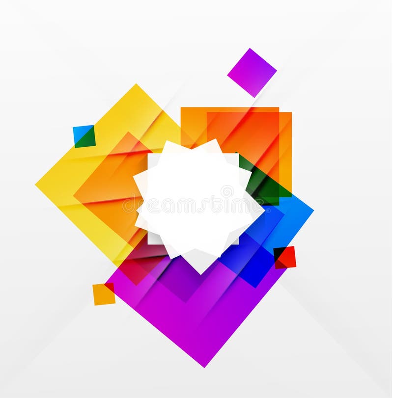 Vector Colorful Squares Modern Design Stock Vector - Illustration of ...